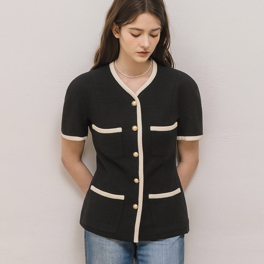 Luen linen Black jacket - HAGO(하고)