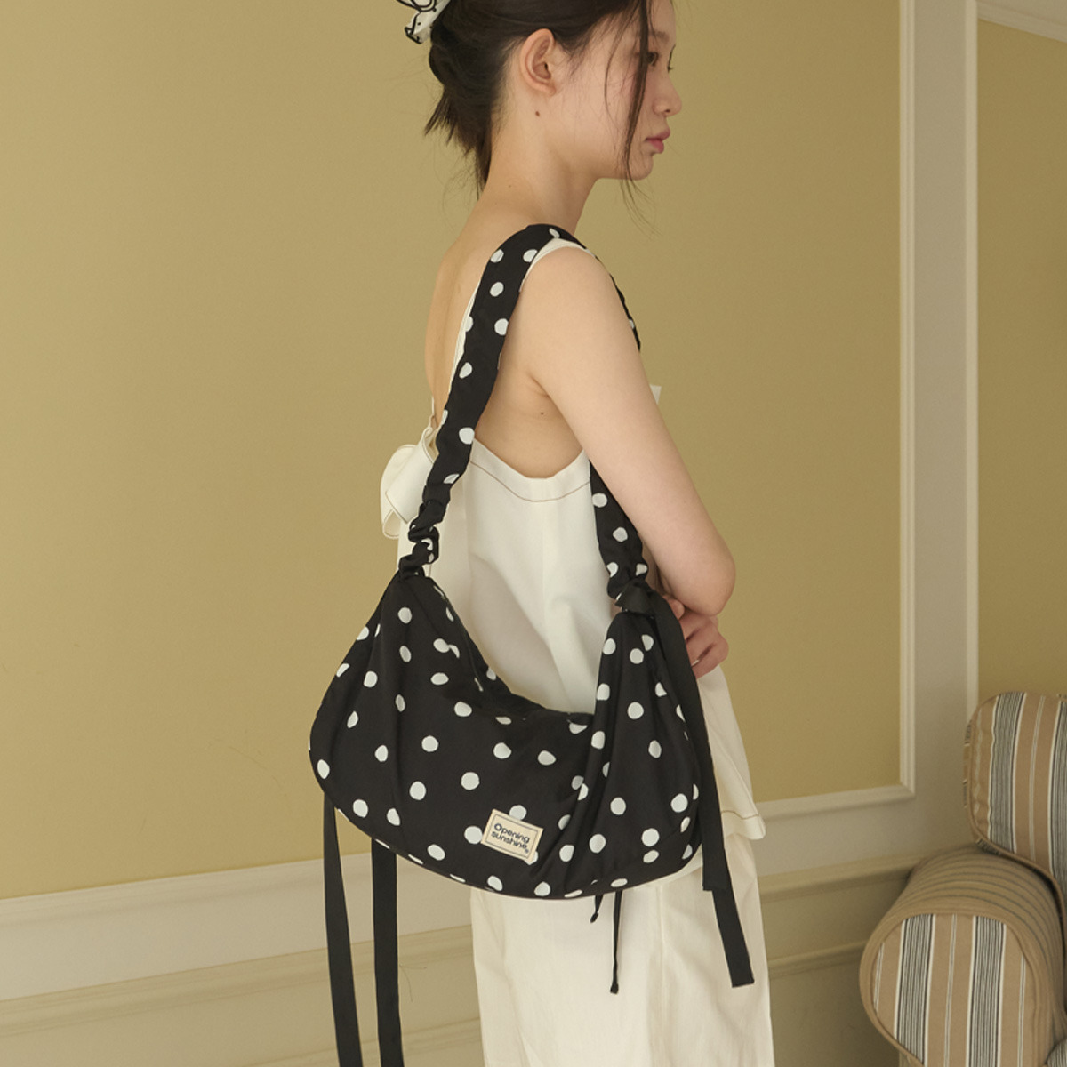 Bumpy Dot Shoulder Bag_Black - HAGO(하고)
