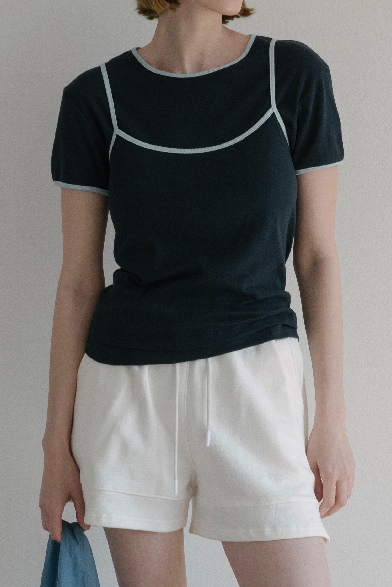 [하고에디트]LAYERED TEE (navy/ivory) - HAGO(하고)