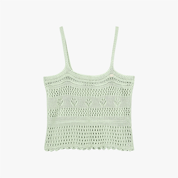 MORI BLOOM SCALLOP KNIT BUSTIER_MINT - HAGO(하고)