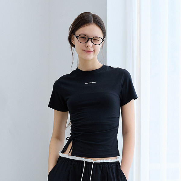 MORI LINE SLIT FLOW T-SHIRT_BLACK - HAGO(하고)