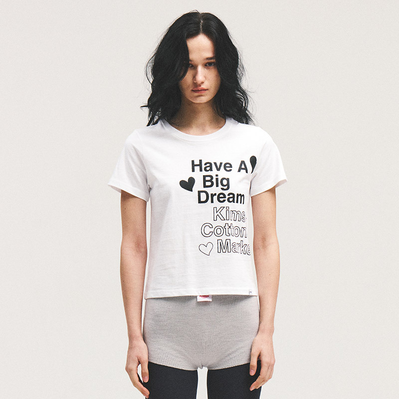 Four Heart Logo Tee White - HAGO(하고)