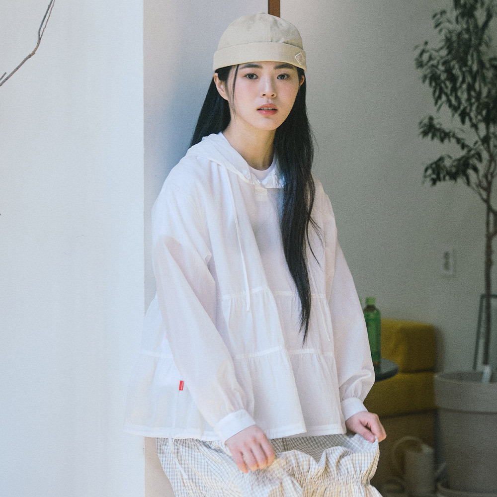 W SHEER TIERED TOP [WHITE] - HAGO(하고)