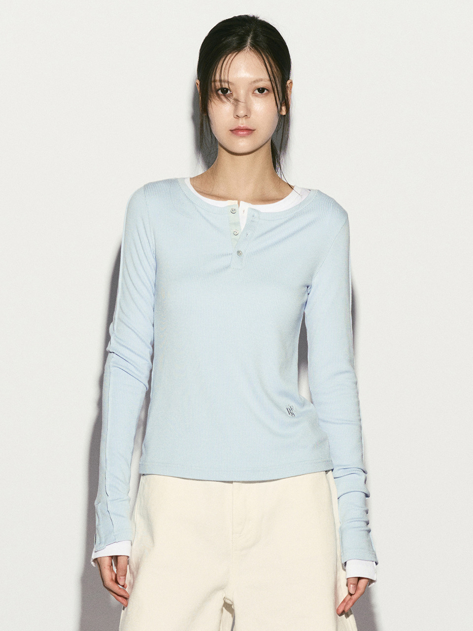 LONG SLEEVE BUTTON TOP CLOUD - HAGO(하고)