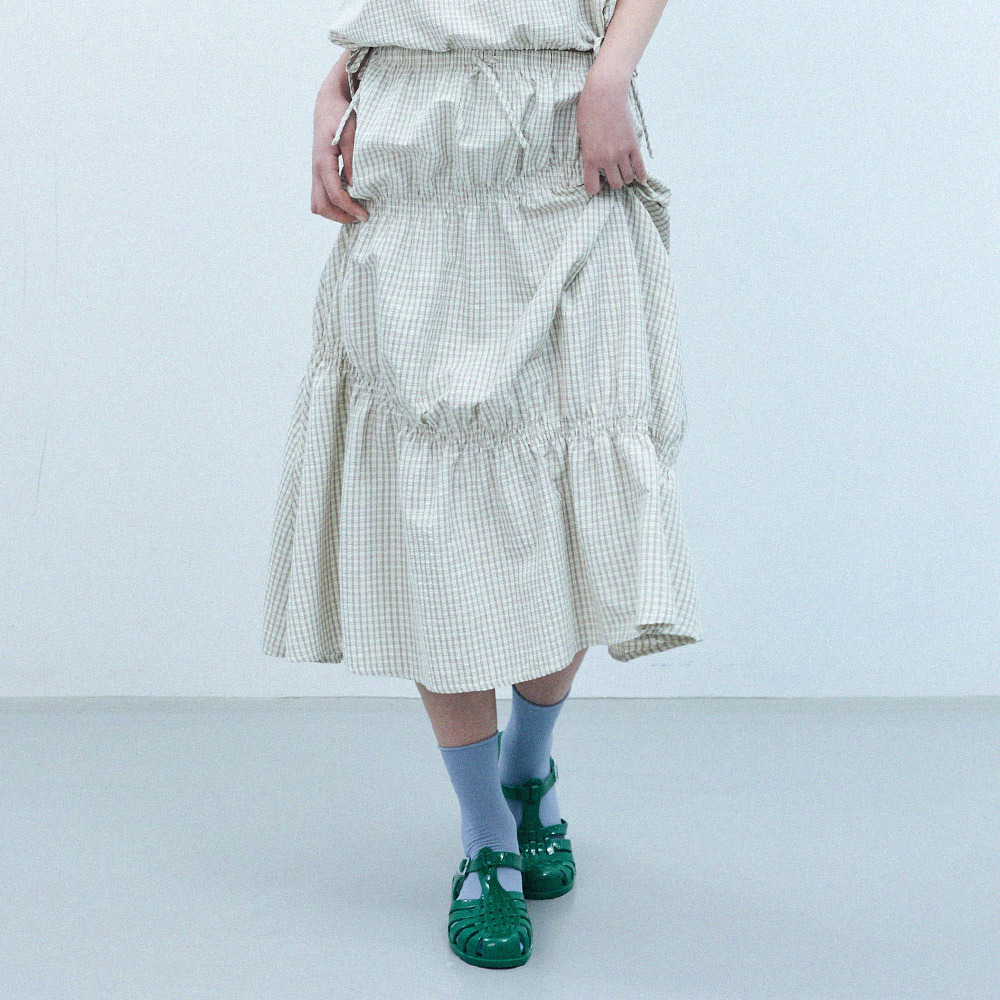 W COMO SKIRT [BEIGE] - HAGO(하고)