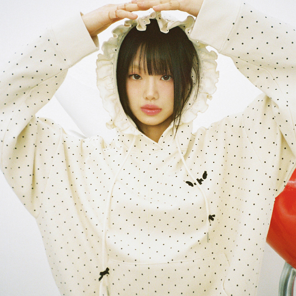 Dot Ruffle Hoodie - IVORY - HAGO(하고)