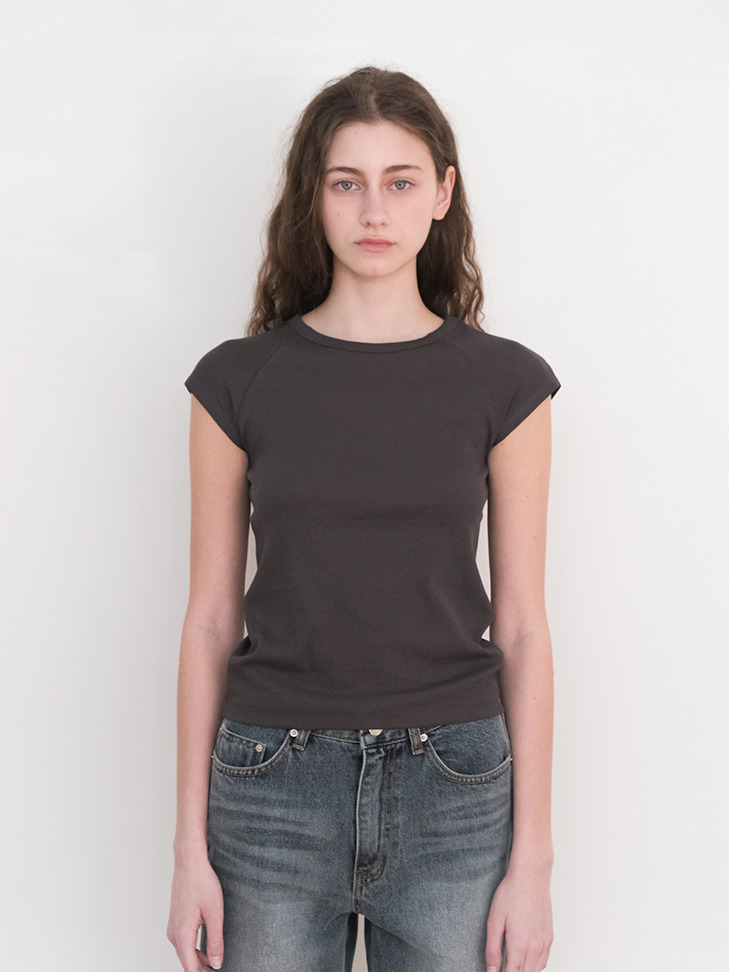 레글런 캡 슬리브_charcoal - HAGO(하고)