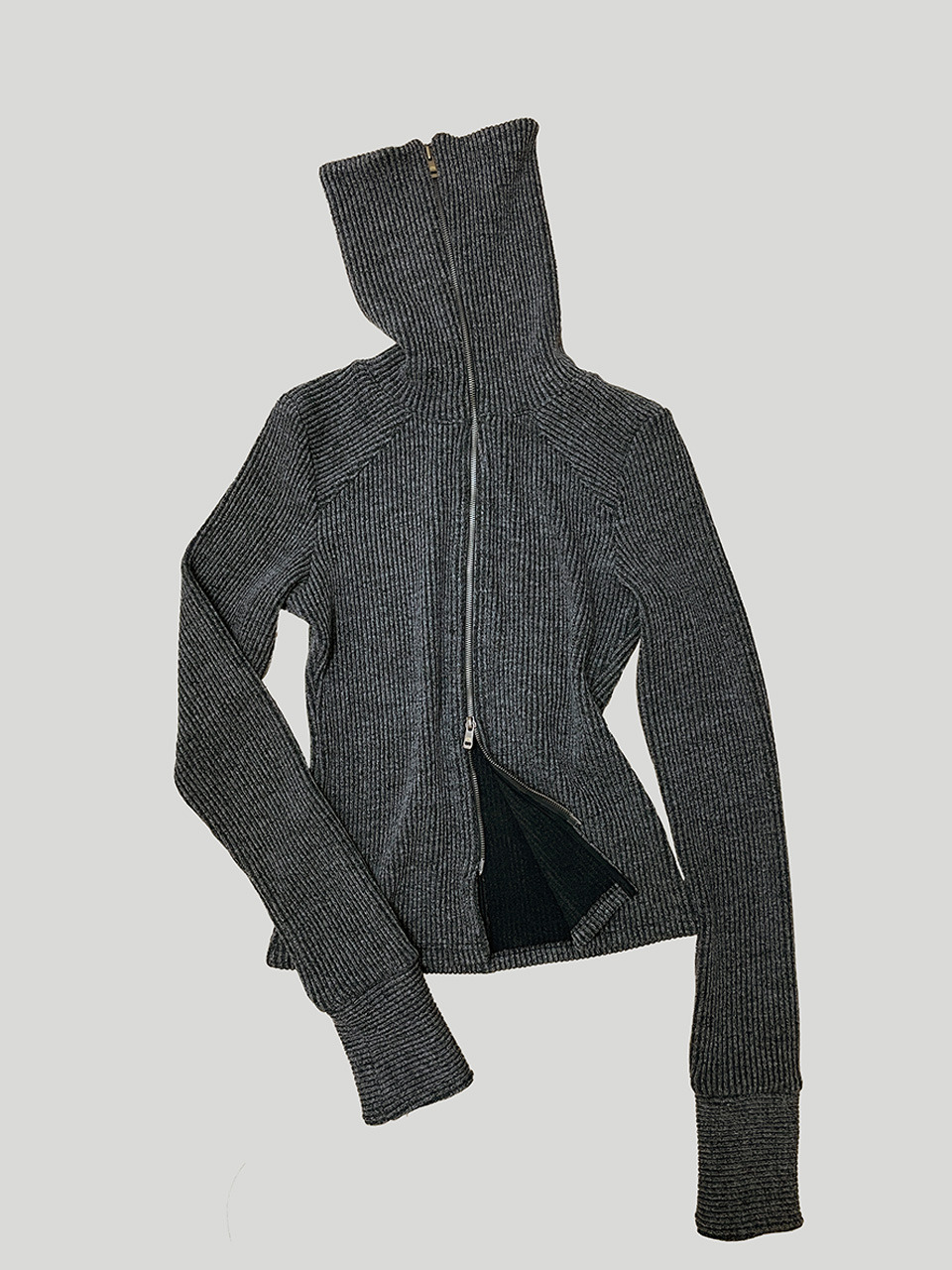HIGH-NECK ZIP-UP: GREY - HAGO(하고)