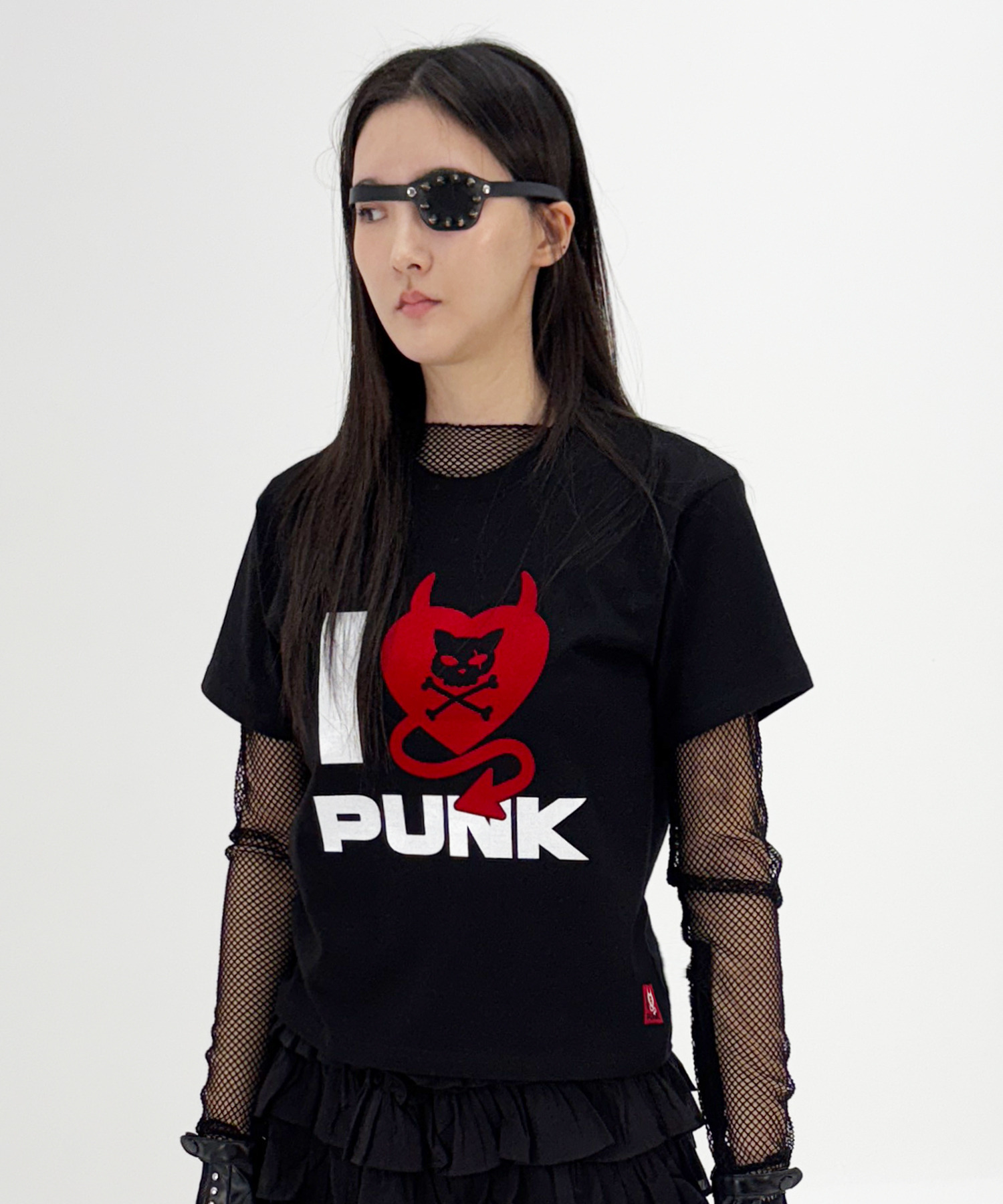 I PUNK DEVIL HEART T-SHIRT - [BLACK] - HAGO(하고)
