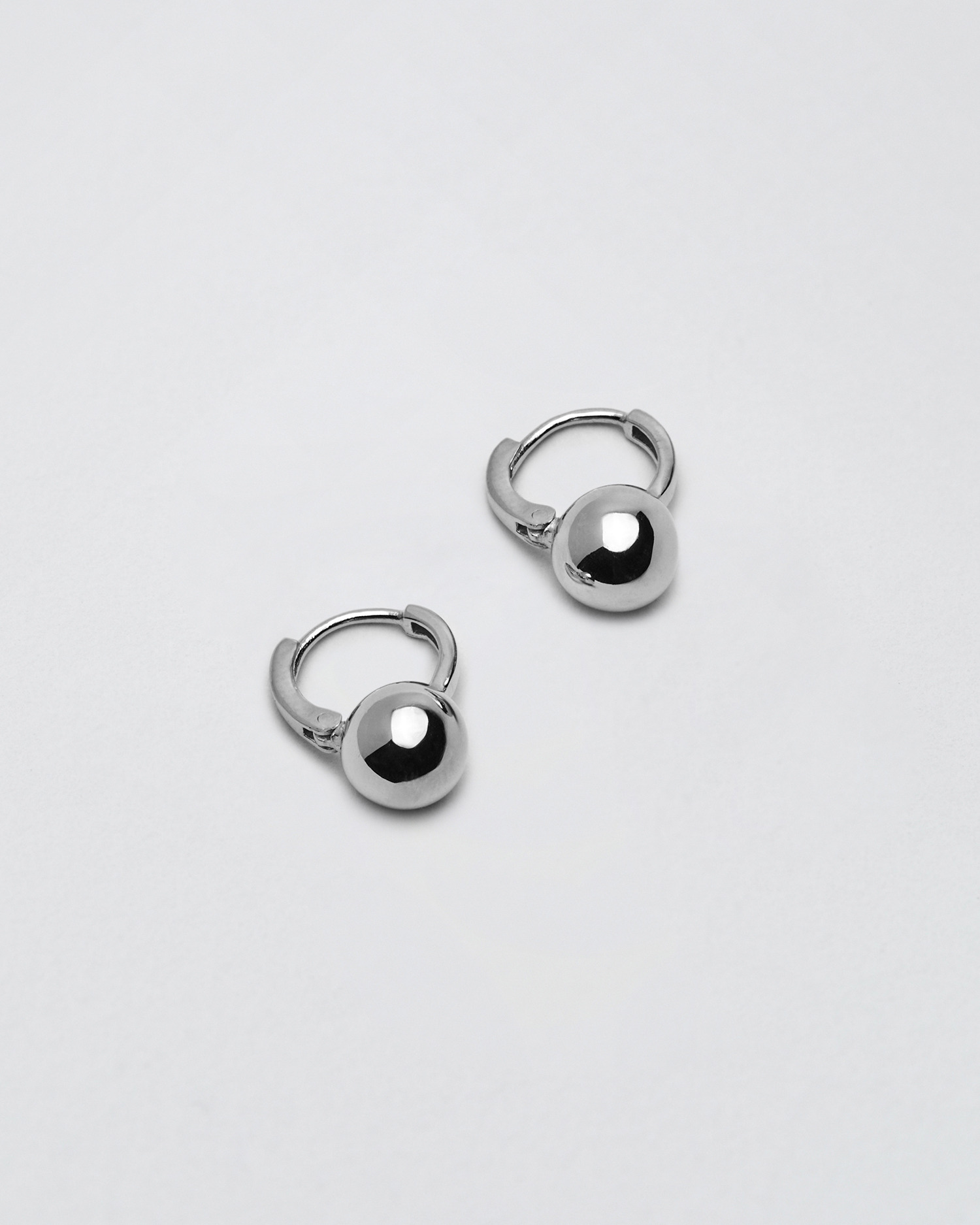 Mars Ball Earring - White gold (silver925) - HAGO(하고)