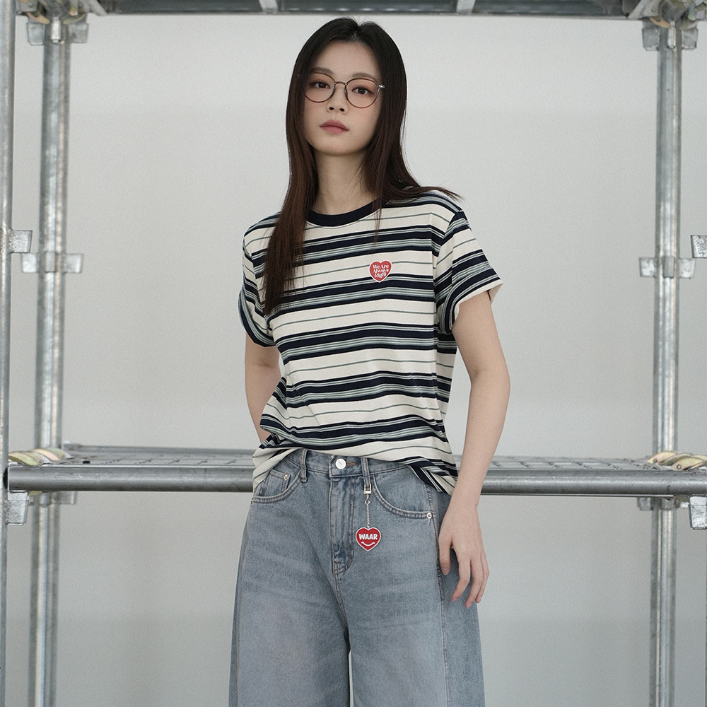 WT-22 STRIPE HALF TEE (2COLORS) - HAGO(하고)