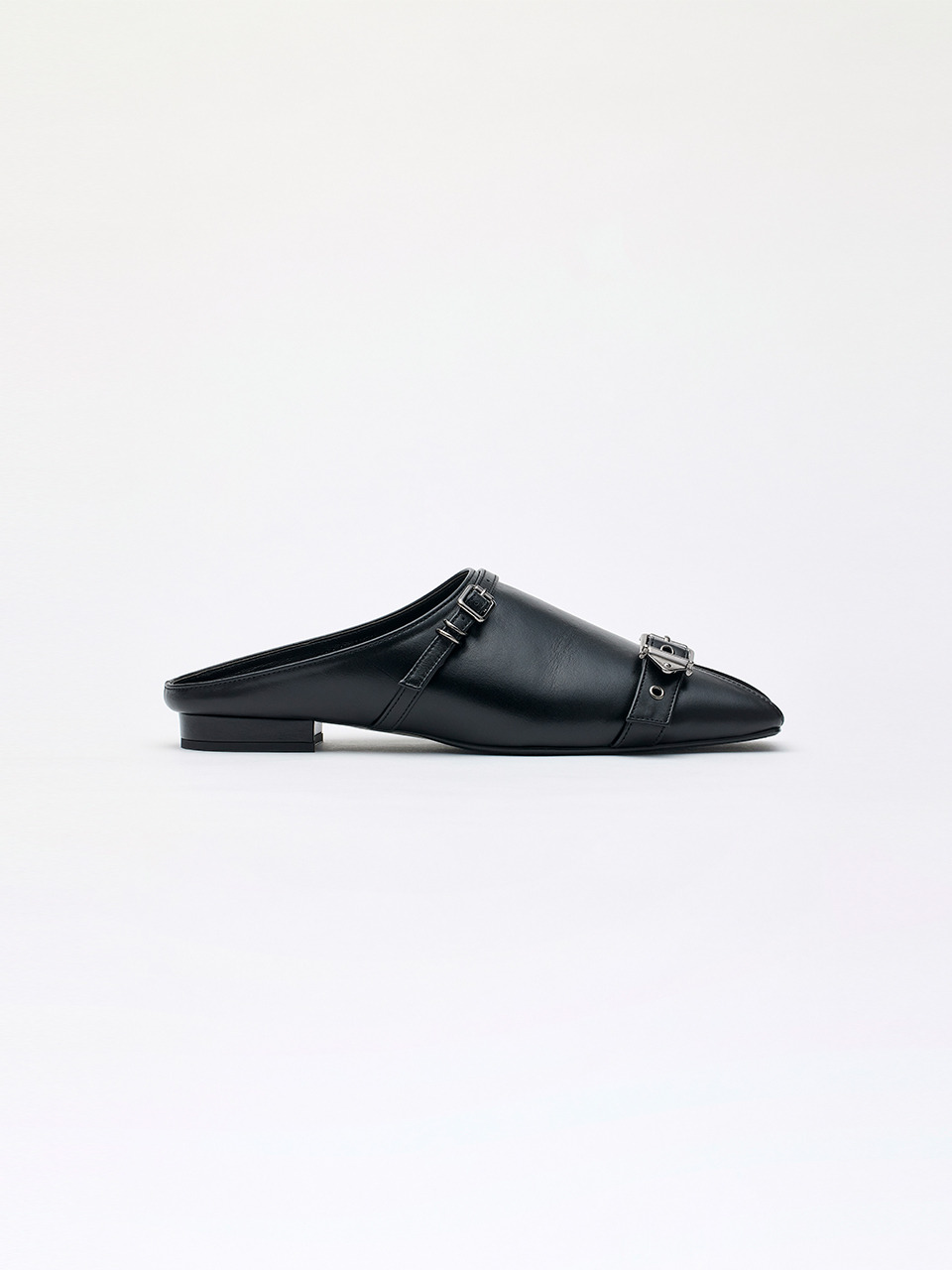 OPEN TOE STRAP MULE IN BLACK - HAGO(하고)