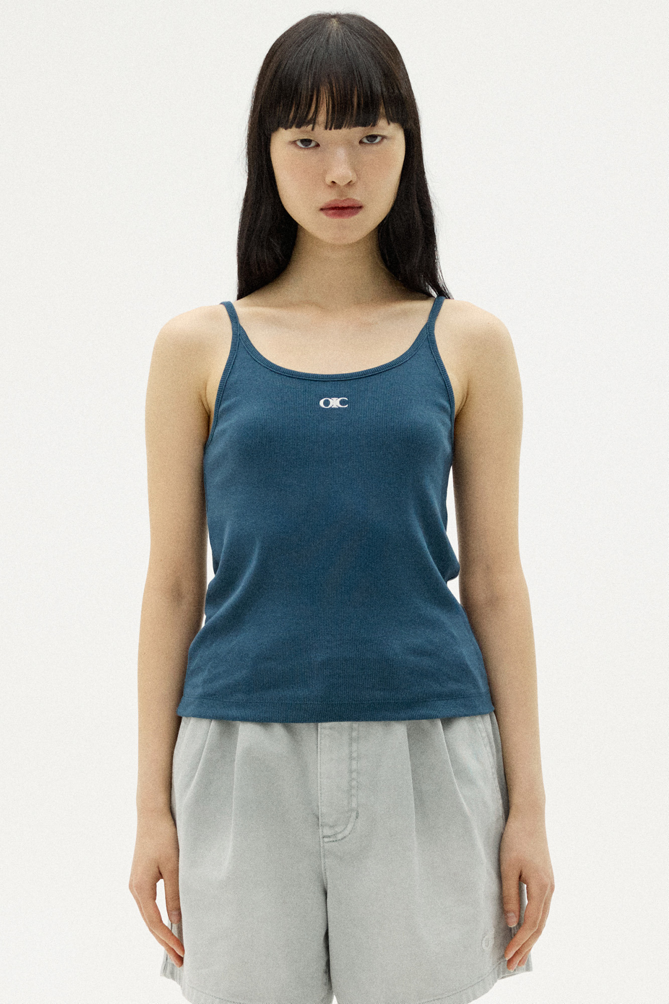 스몰 로고 스쿱넥 슬리브리스 [DEEP BLUE] - HAGO(하고)