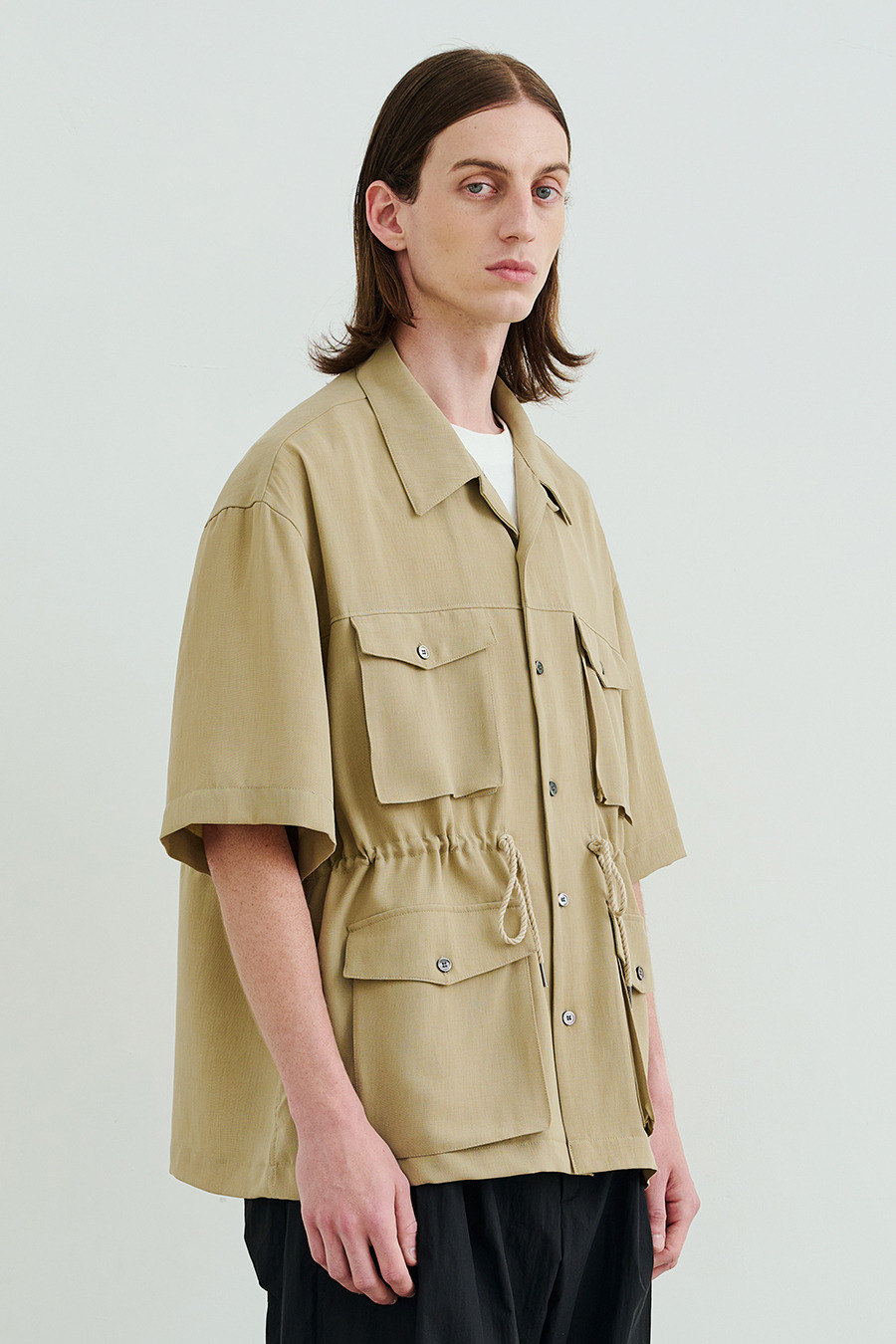 bdu short sleeve shirt sand - HAGO(하고)