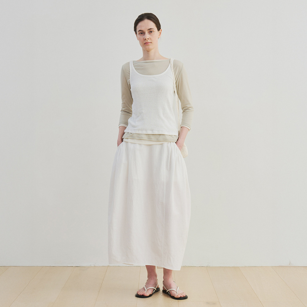 sleeveless t-shirt (white) - HAGO(하고)