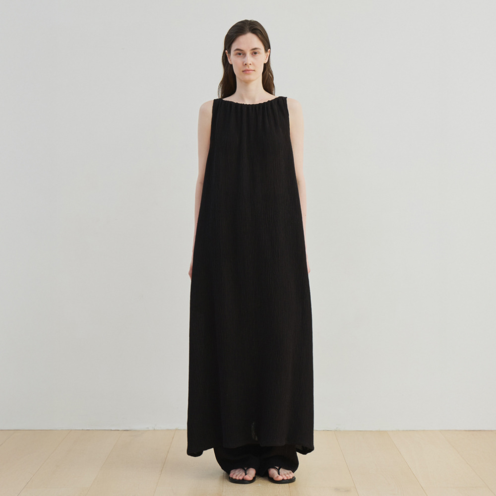 drawstring dress (black) - HAGO(하고)