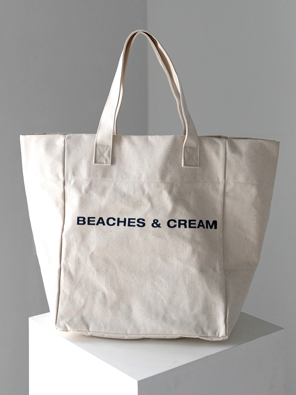 SIMPLE LOGO ECO BAG-NATURAL - HAGO(하고)