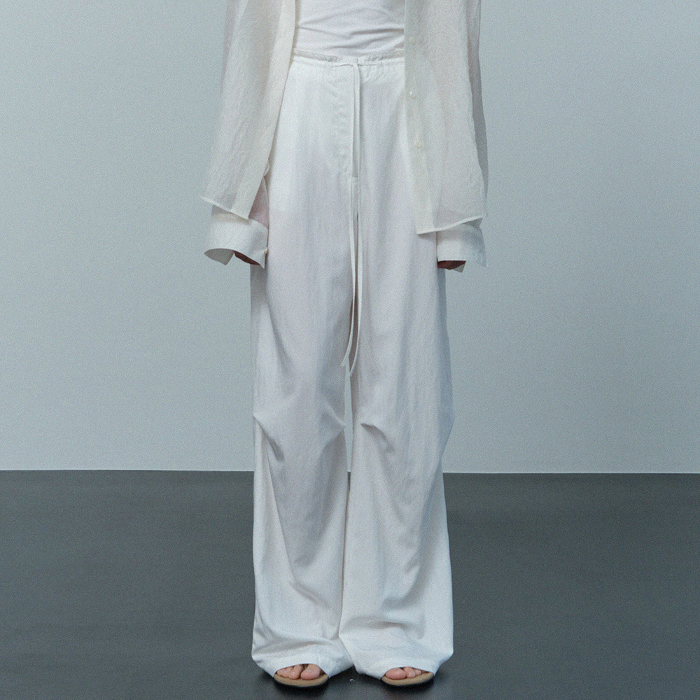 drawstring parachute pants (ivory) - HAGO(하고)