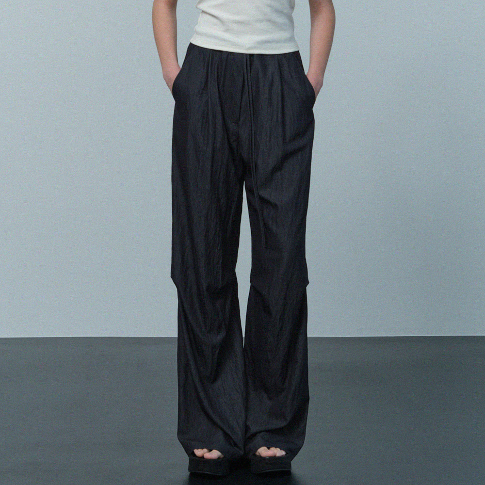 drawstring parachute pants (dark navy) - HAGO(하고)