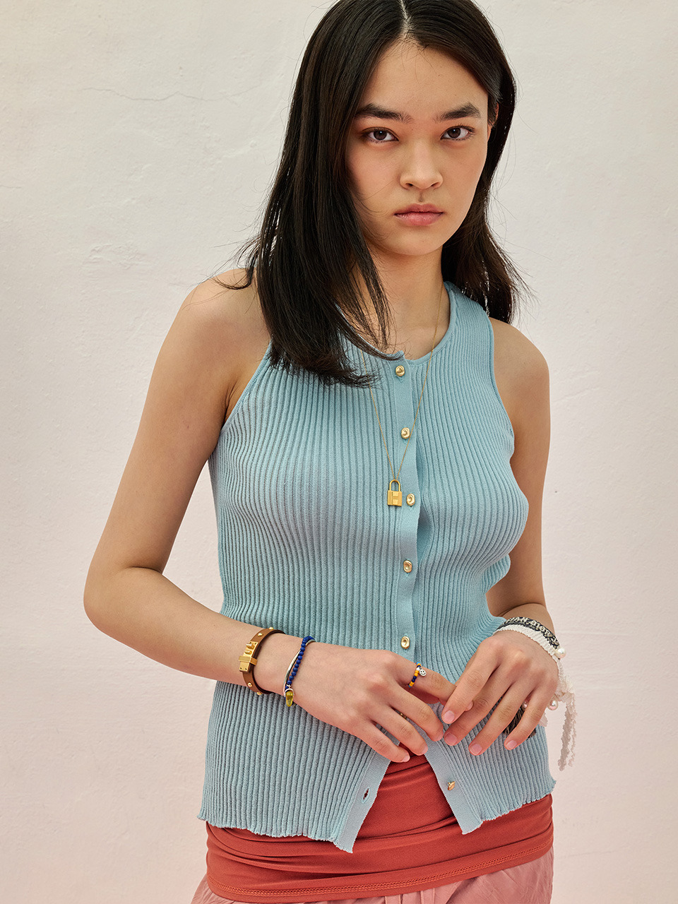 [주말특가]Shell Sleeveless Knit_Royal Blue - HAGO(하고)