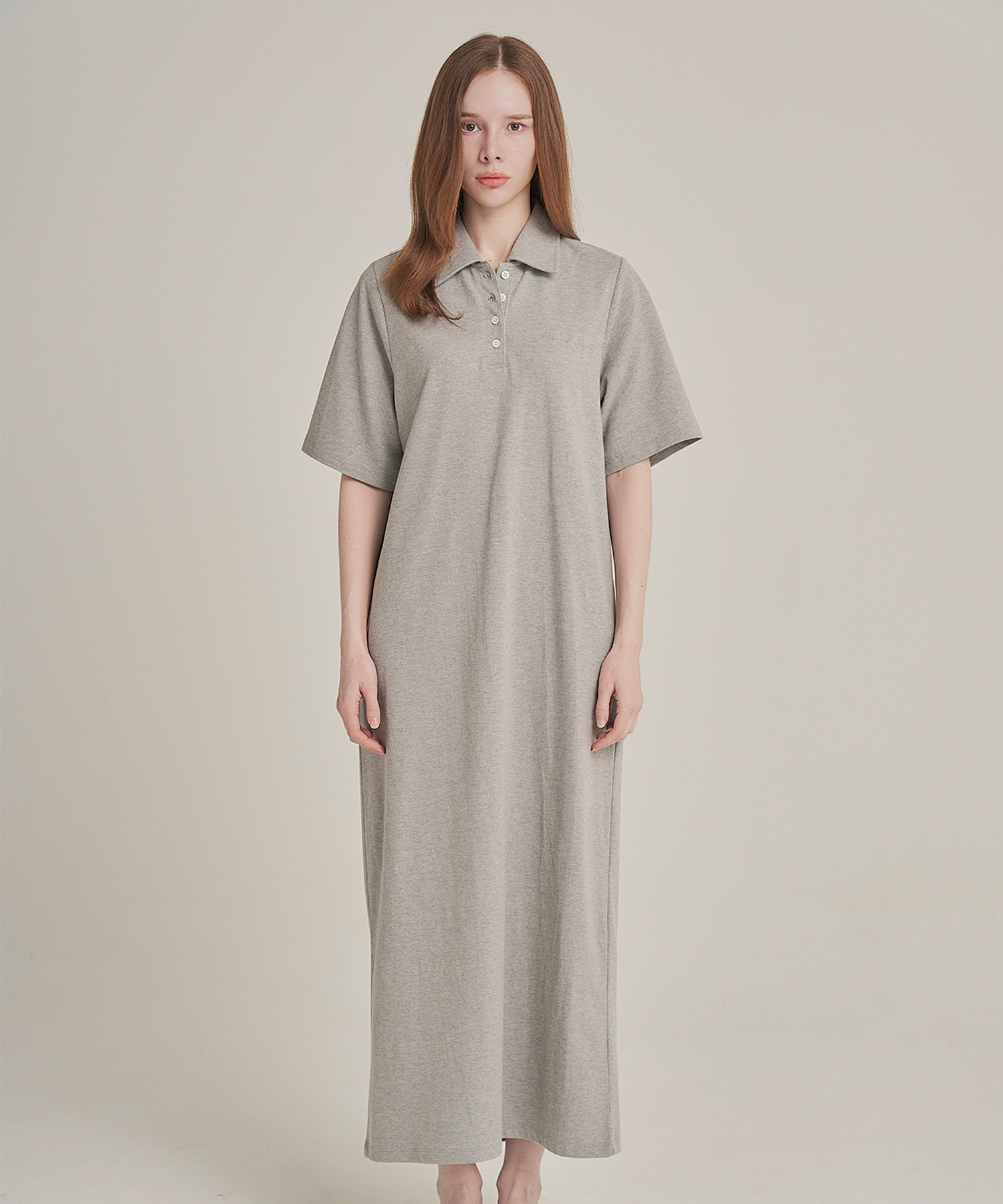 PK Maxi Dress _ Gray - HAGO(하고)