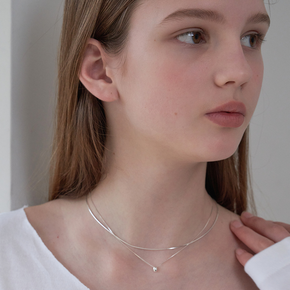 [25% 쿠폰]Silver 925 Modern Snake Line Necklace - HAGO(하고)