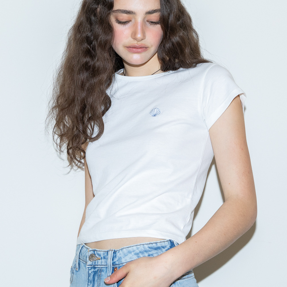 Shell Logo T-shirt (white) - HAGO(하고)