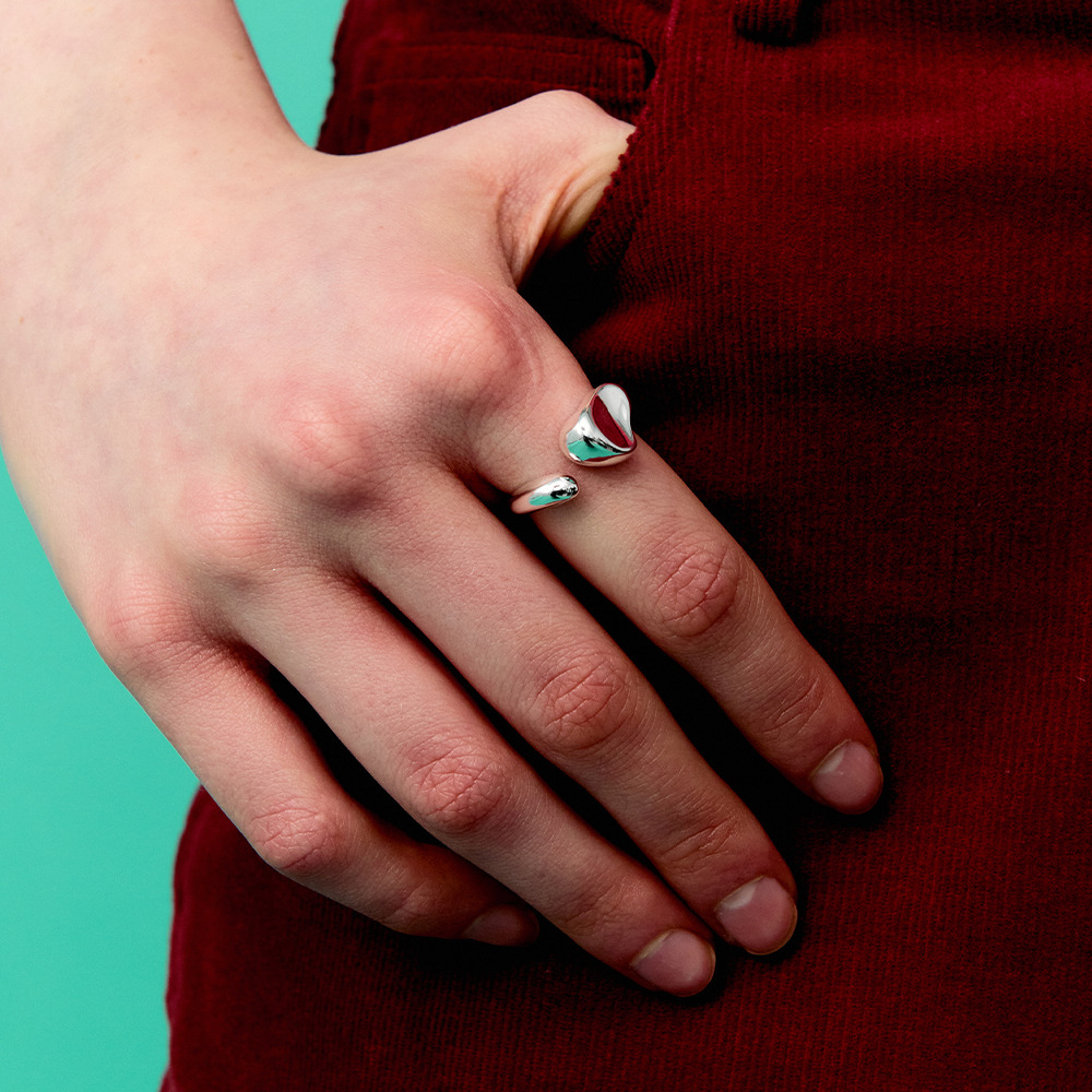 [925 Silver] Pebble Ring_VH2536RI001M - HAGO(하고)