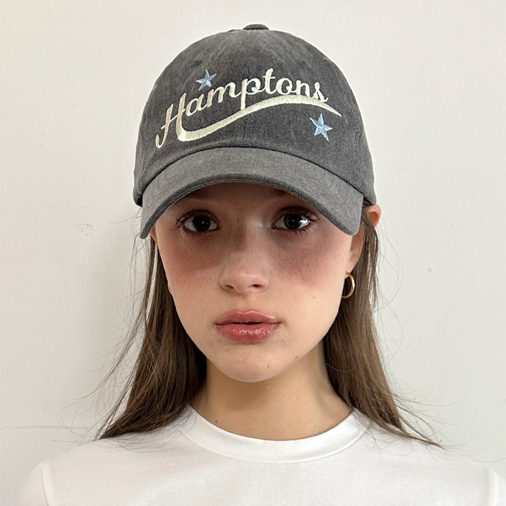 Hampton Ball Cap_ Charcoal - HAGO(하고)