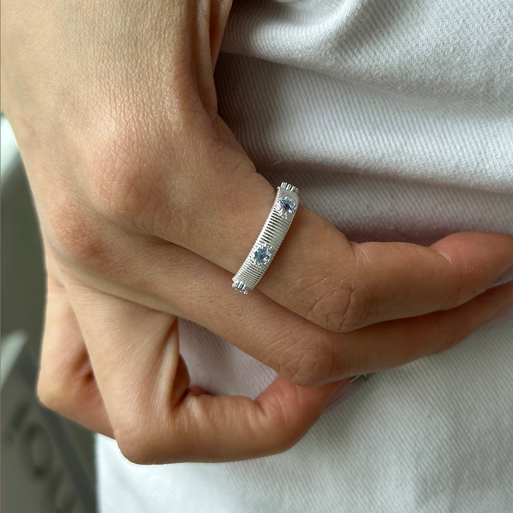 [925silver] Blue eyes ring - HAGO(하고)