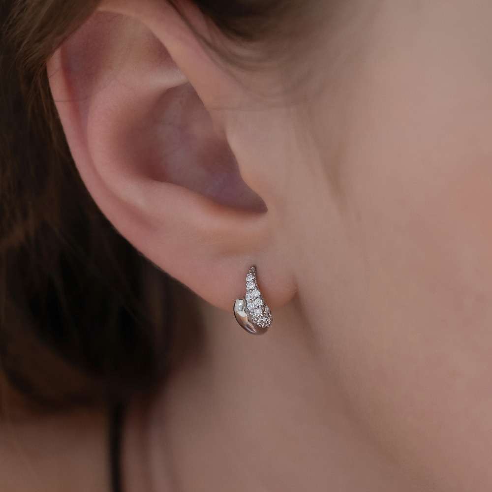 (실버925) 루넬 커브 후프 귀걸이 EC3210 - HAGO(하고)