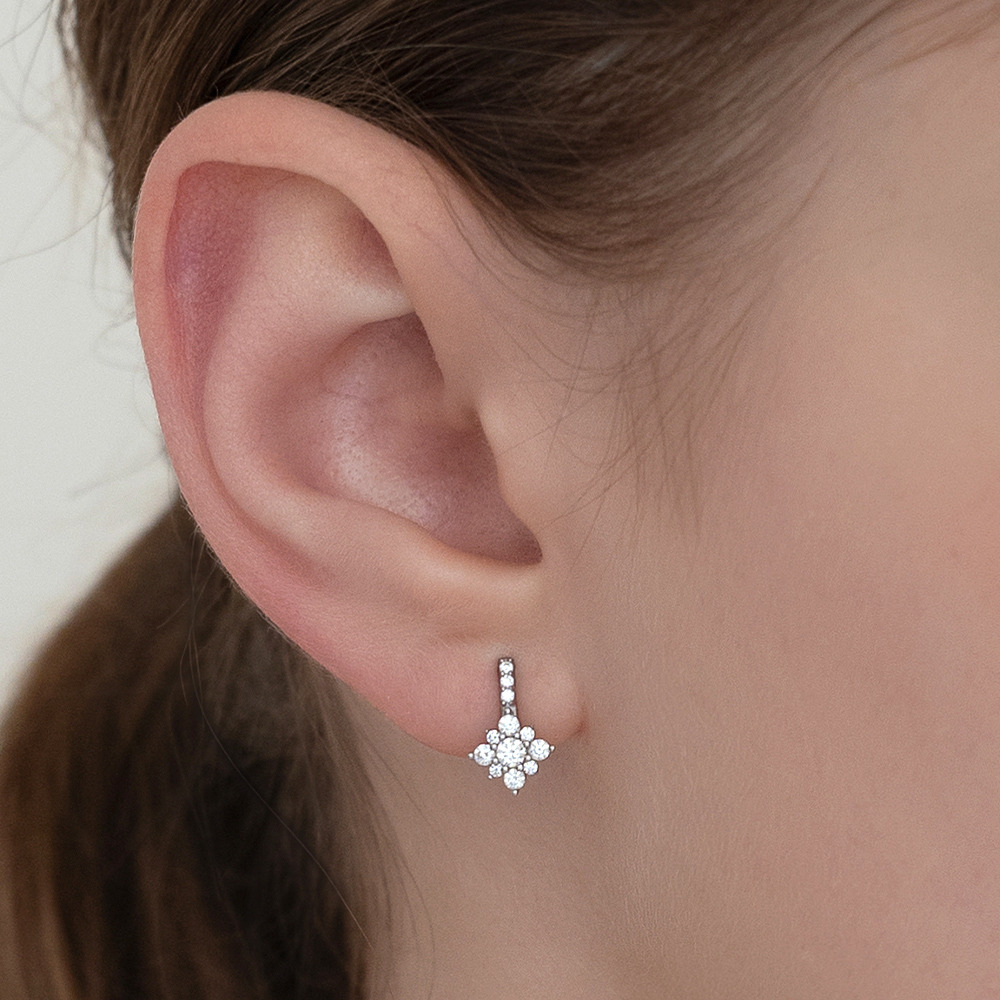 (실버925) 카리나 플레어 후프 귀걸이 EC3212 - HAGO(하고)