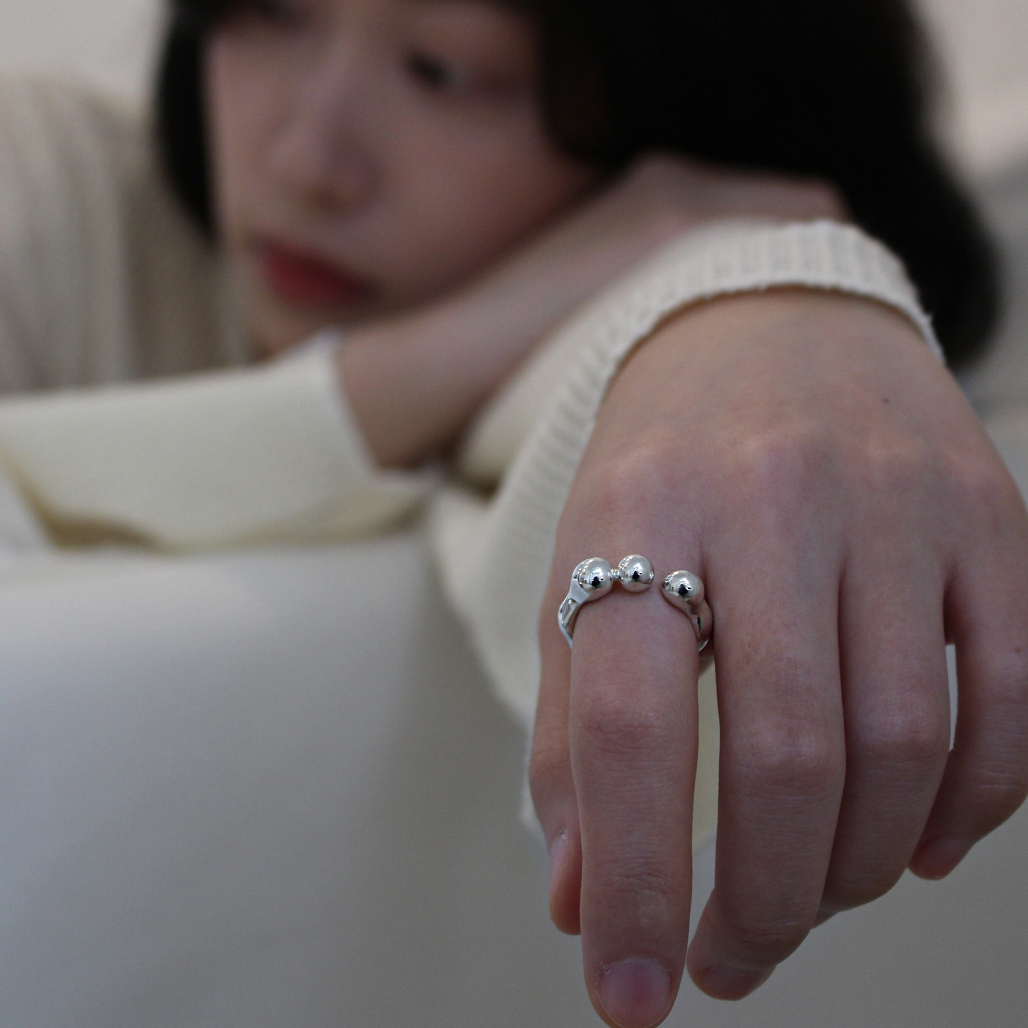 [25% 쿠폰]Water drop ring - HAGO(하고)