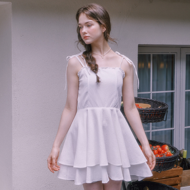 Ribbon cancan dress - PANSY FLOWER - HAGO(하고)