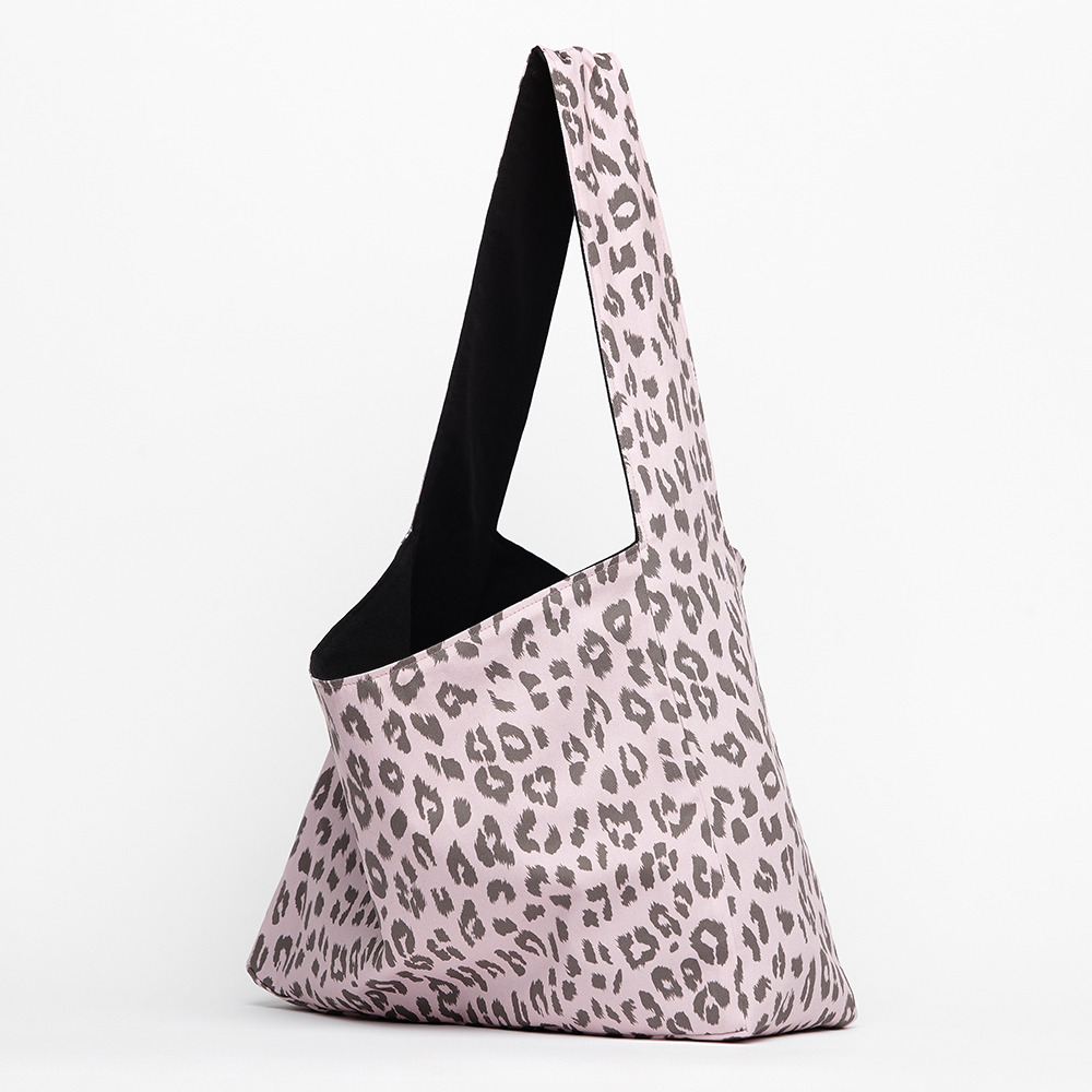 Leopard Big Square Reversible Hobo Bag - HAGO(하고)