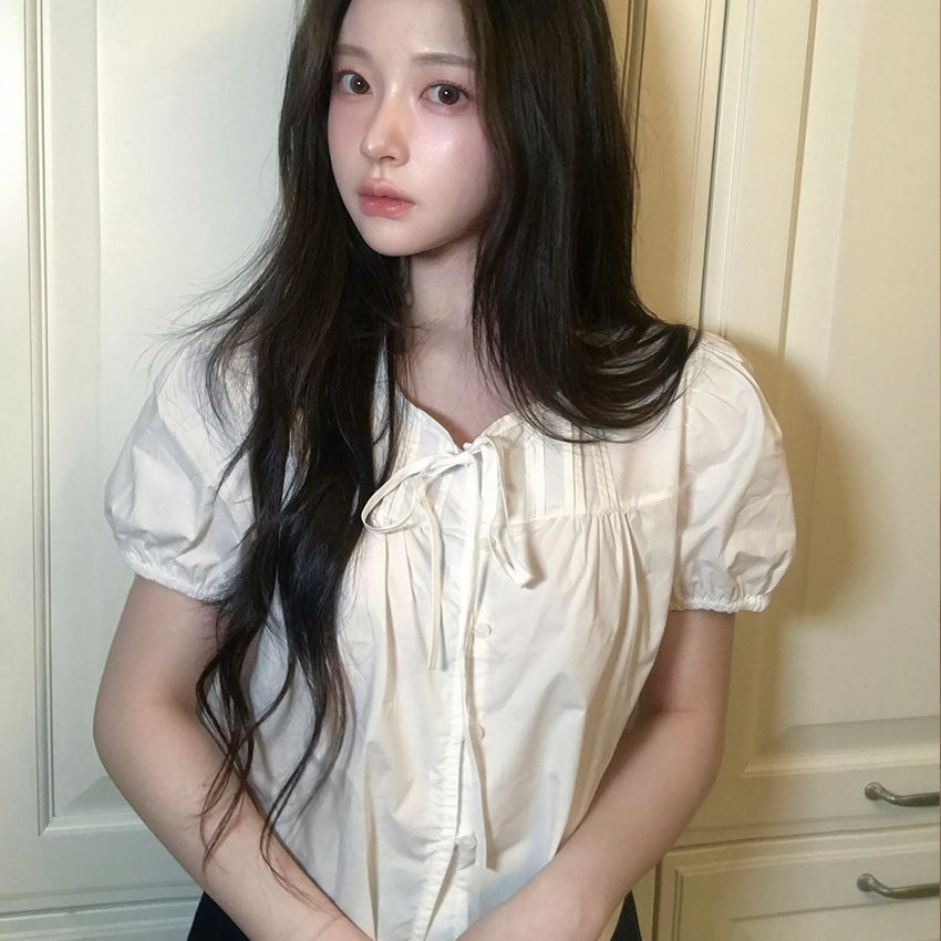 [3%중복쿠폰][TWEE] [송수이착용] [이정'pick] 페럴 퍼프 버튼 블라우스 - HAGO(하고)