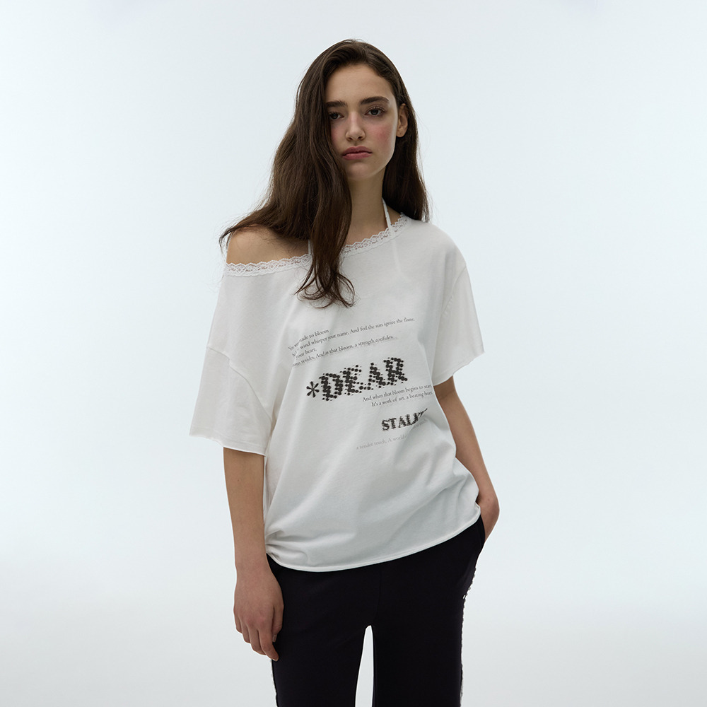 DEAR BLOOM OFF SHOULDER T - WHITE - HAGO(하고)