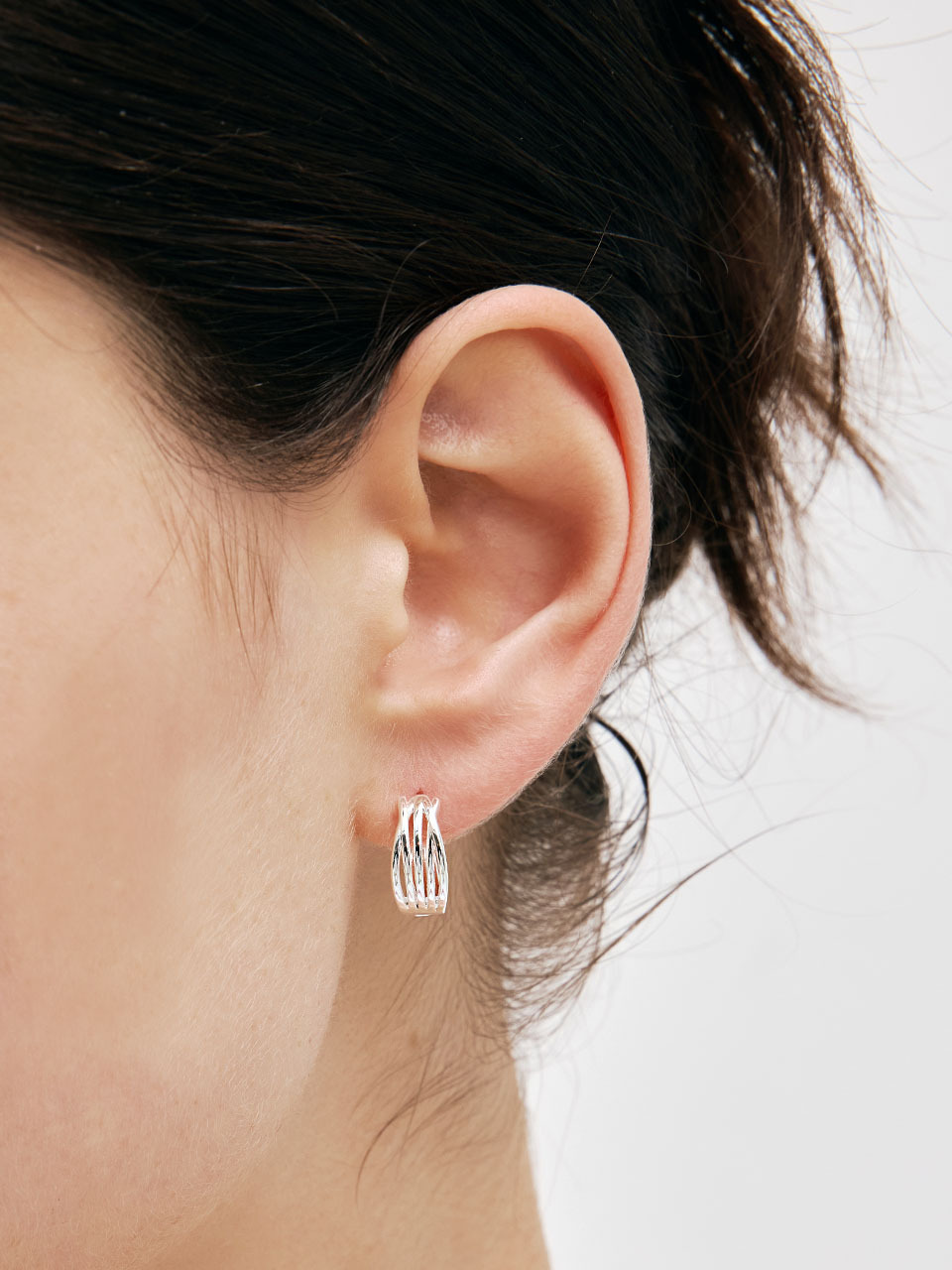 layered one-touch earring - HAGO(하고)