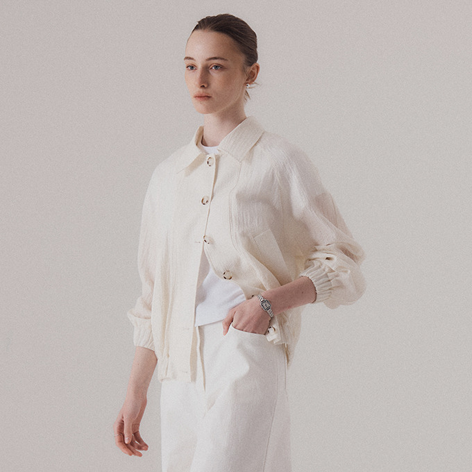 Sheer flow windbreaker (IVORY) - HAGO(하고)