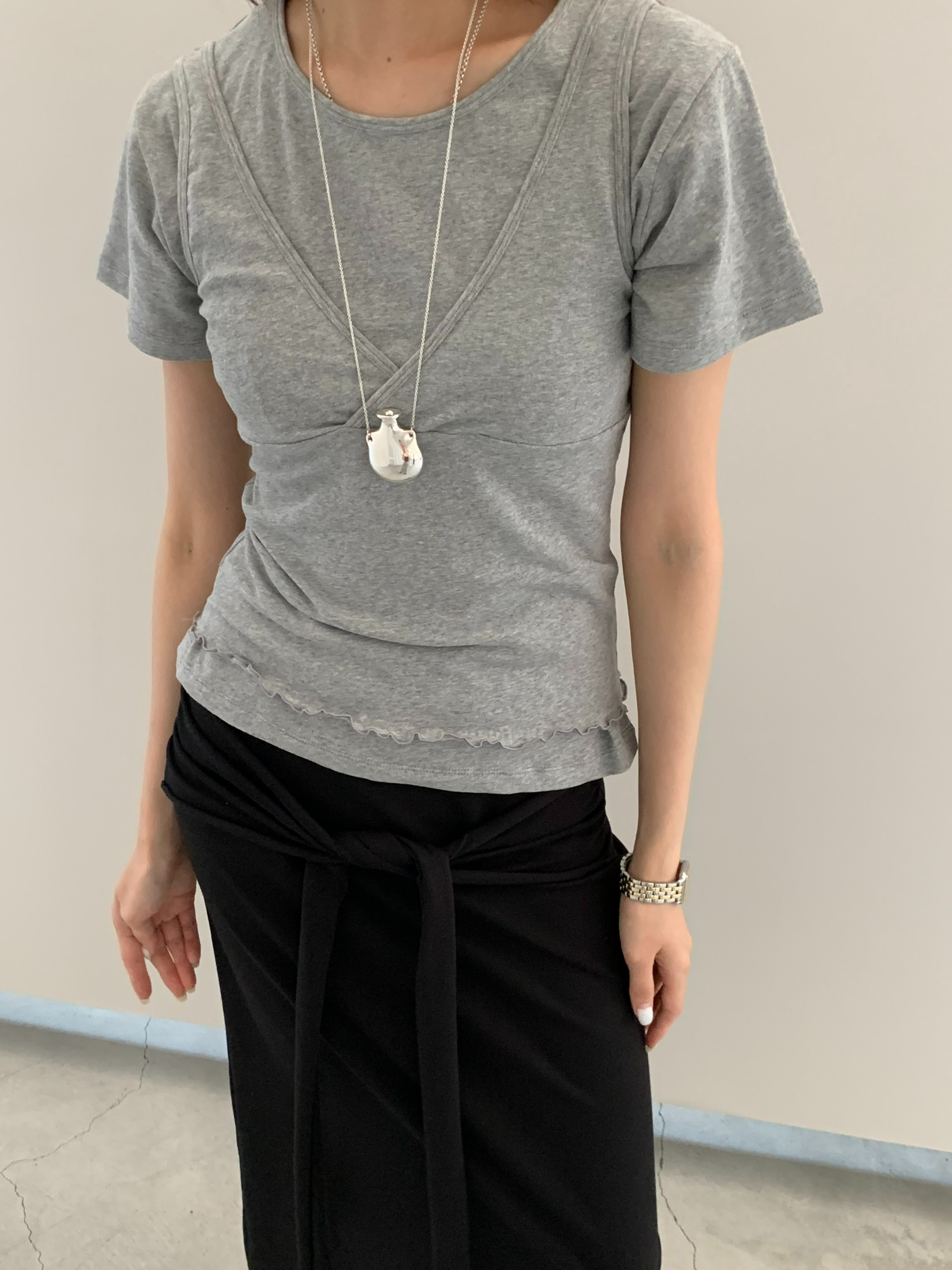 [하고에디트]Basic T-shirt_Gray - HAGO(하고)