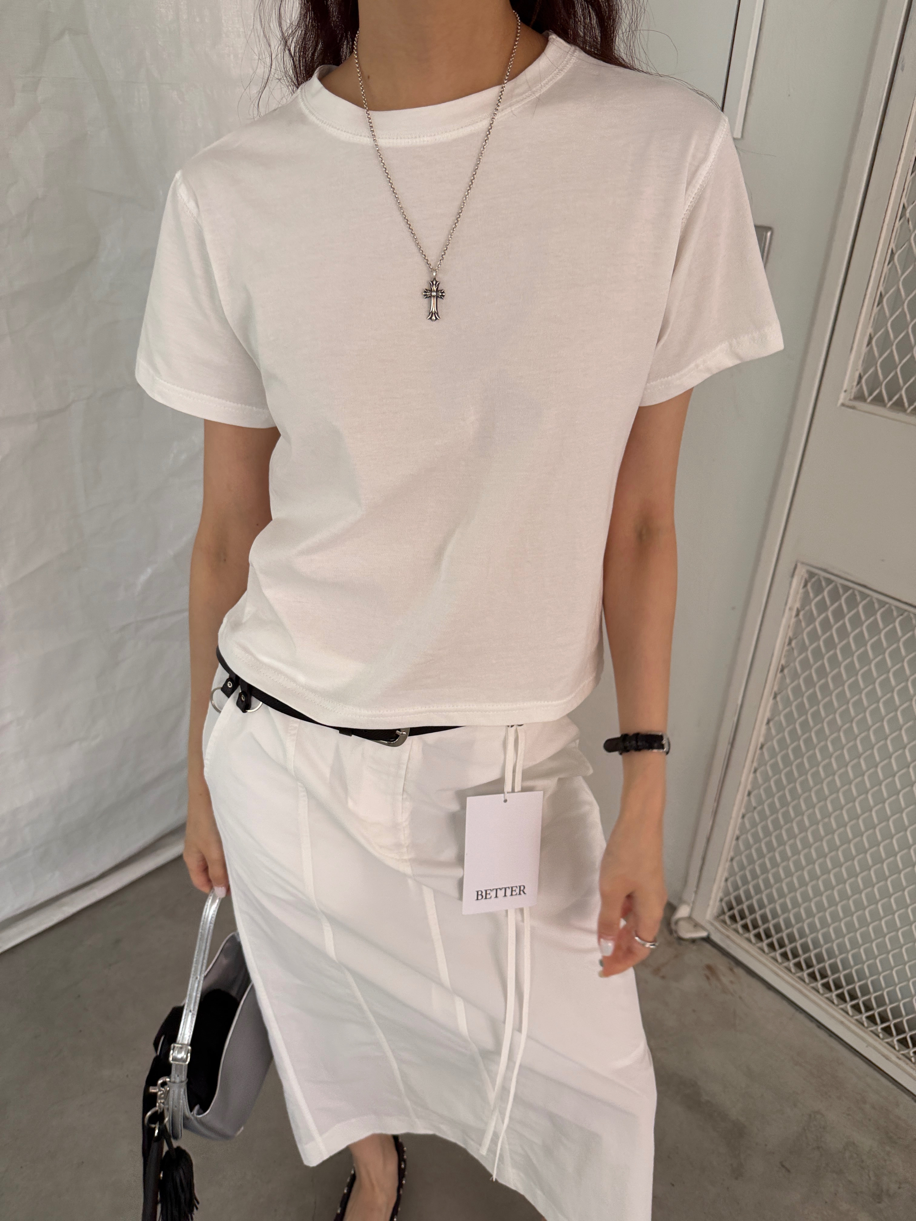 BASIC ROUND TEE (WHITE) - HAGO(하고)