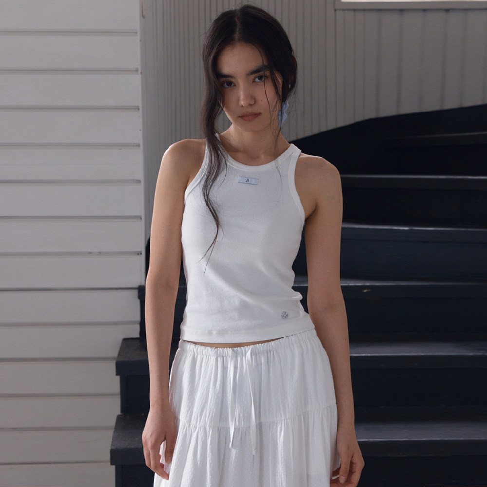 Classic Logo Sleeveless (White) - HAGO(하고)