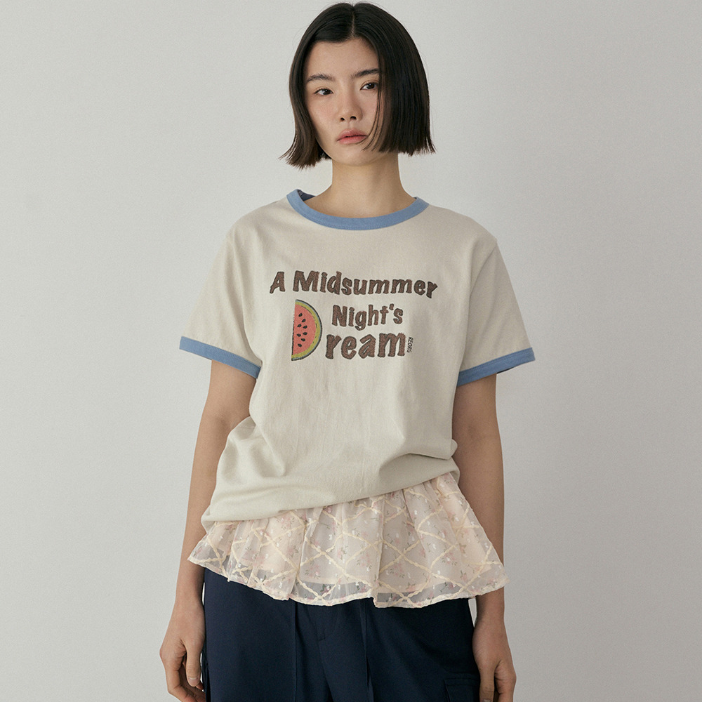 ASP LAYERED FLOWER MINI SKIRT BUTTER CREAM - HAGO(하고)