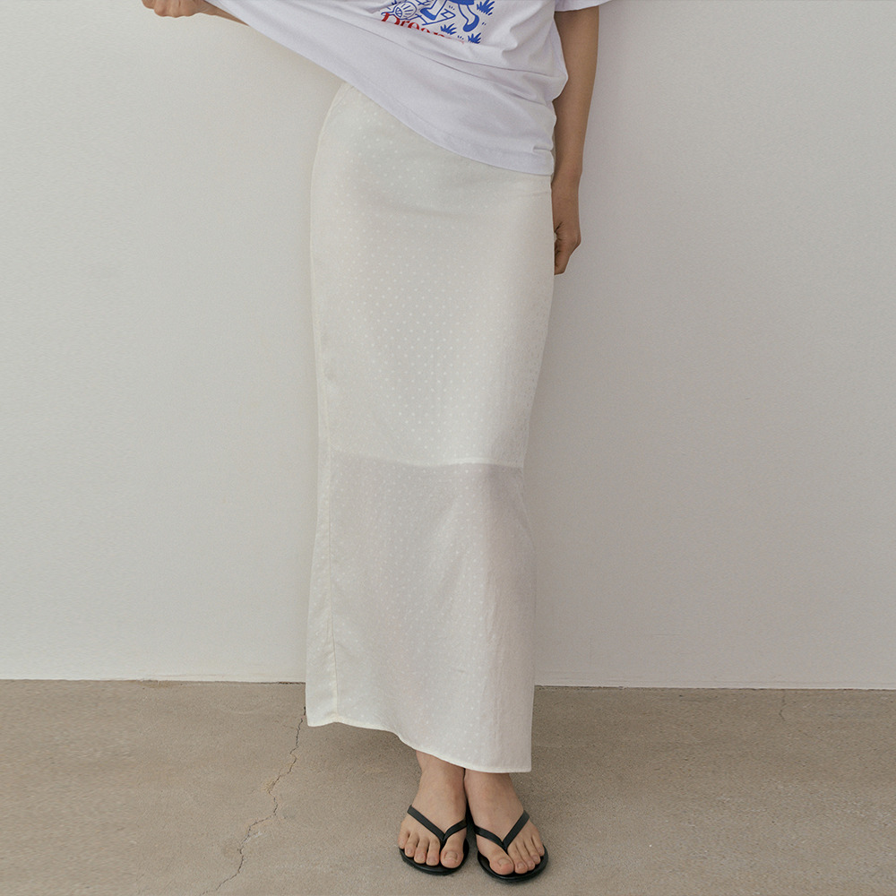 ASP DOT LONG SKIRT IVORY - HAGO(하고)