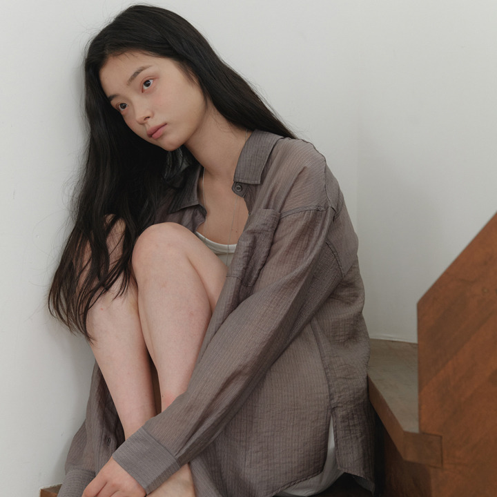 FLOW BACK SHIRT_CHARCOAL - HAGO(하고)