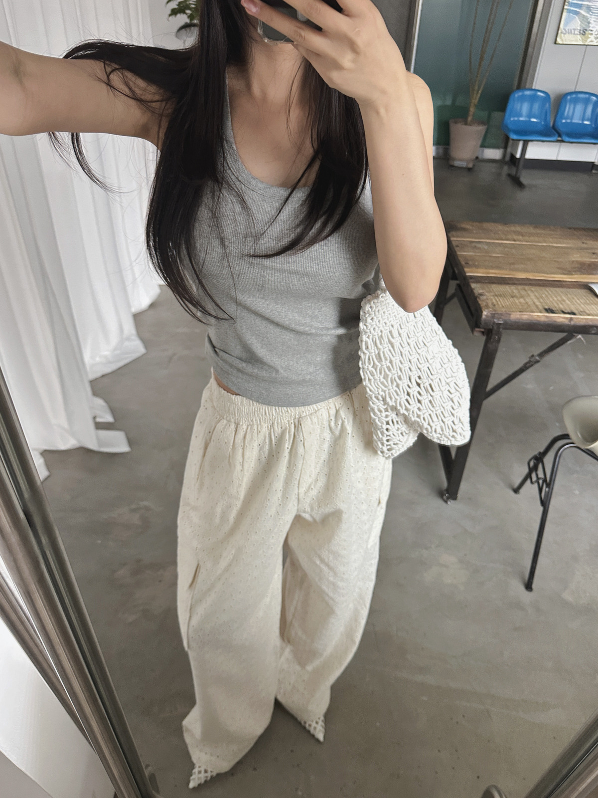 Flower Pants -Beige - HAGO(하고)