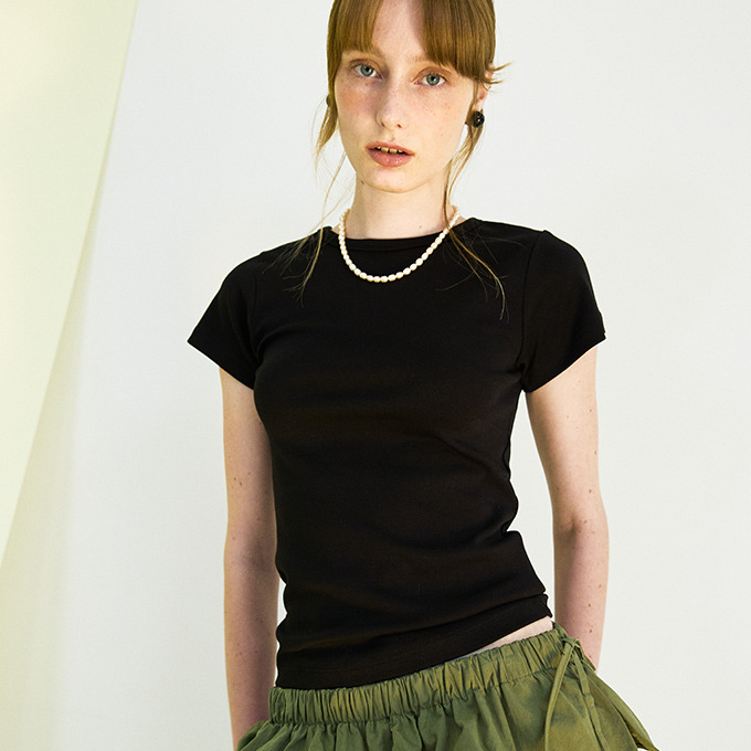 Essential Crewneck T Black - HAGO(하고)