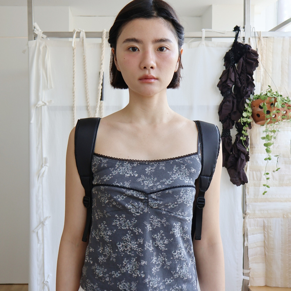 Primrose Lace Sleeveless Charcoal - HAGO(하고)