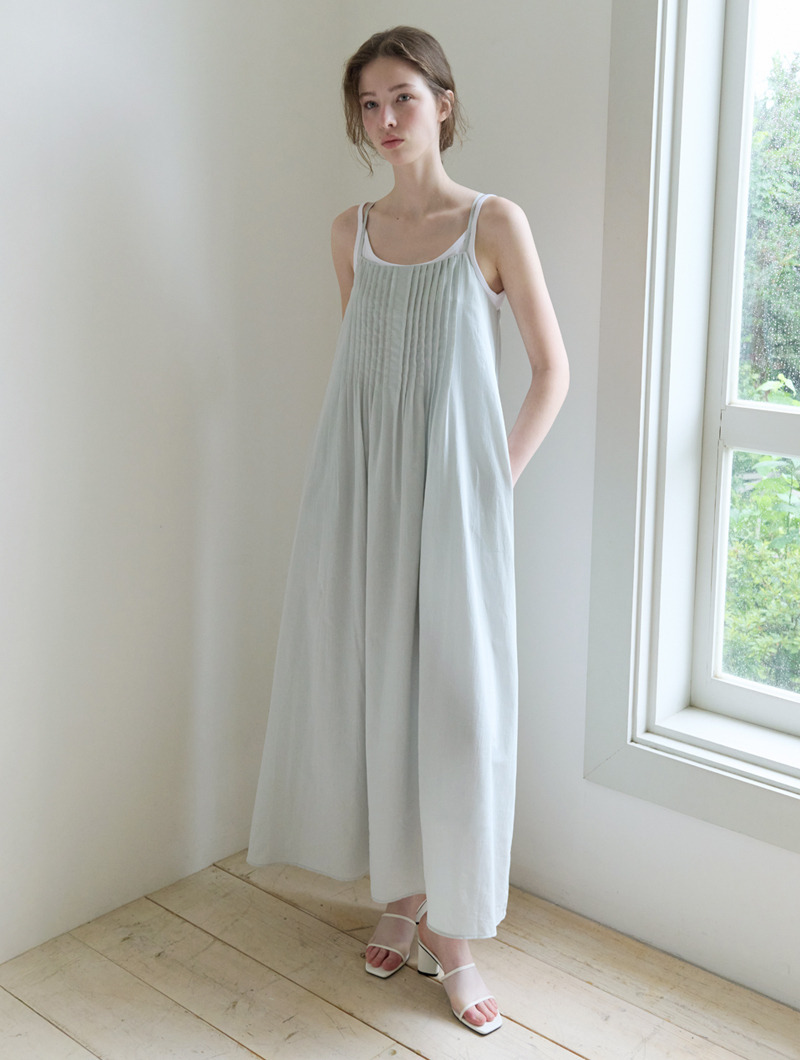 [1차 리오더] LOUNGE STRING LONG OPS_DUSTY BLUE - HAGO(하고)