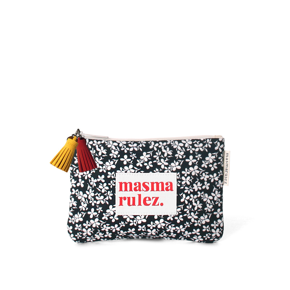 Basic pouch_White flower - HAGO(하고)